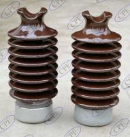 China Porcelain ANSI 57-5L Power Pole Insulator 1143mm Creepage 12.5KN Strength for Electrical Distribution for sale