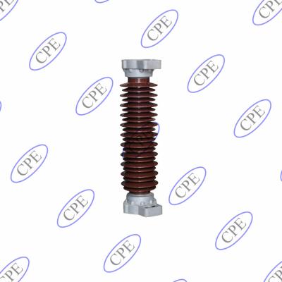 China IEC Standard 35kV Porcelain Lighting Arrester Insulator with 42kV Rated Voltage and 4kN.m Bend Breakage Load for sale