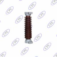 China IEC Standard 35kV Porcelain Lighting Arrester Insulator with 42kV Rated Voltage and 4kN.m Bend Breakage Load for sale