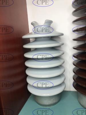 China ANSI C29.7 Light Gray Glazed Porcelain Post Insulators 12.5 kN Cantilever Strength 1364mm Creepage Distance for sale