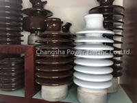 China ANSI 57-3 Porcelain C-120 Line Post F Neck Insulator 12.5 kN Cantilever Strength for sale