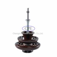 China 33kV P-33-Y Brown Porcelain Pin Insulator with 630mm Creepage Distance and 11kN Cantilever Strength for sale