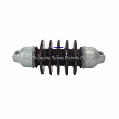 China High Voltage Line Long Rod Porcelain Suspension Insulator Brown - 69kV to 765kV Transmission Grade with Stainless Steel Hardware for sale