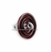 China Brown ANSI 52-4 Porcelain Suspension Insulator 254mm Disc Diameter 67kN Load Capacity for sale