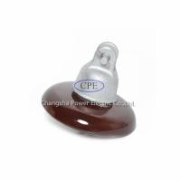 China Brown ANSI 52-4 Porcelain Suspension Insulator 254mm Disc Diameter 67kN Load Capacity for sale