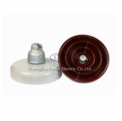 China High Density Porcelain Suspension Insulator ANSI U80BL - 254mm Disc Diameter, 80kN Mechanical Load for High Voltage Transmission for sale