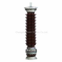 China Glazed Lightning Arrester Insulator 66kV with 4250mm Creepage Distance and 88kg Weight for Power Substations for sale