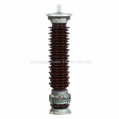 China Glazed Lightning Arrester Insulator 66kV with 4250mm Creepage Distance and 88kg Weight for Power Substations for sale