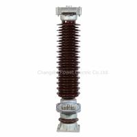 China Glazed Lightning Arrester Insulator 66kV with 4250mm Creepage Distance and 88kg Weight for Power Substations for sale