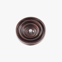 China High Voltage Suspension Insulator ANSI Standard 90kN Load Capacity 255mm Diameter Brown Color for sale