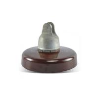 China High Voltage Suspension Insulator ANSI Standard 90kN Load Capacity 255mm Diameter Brown Color for sale