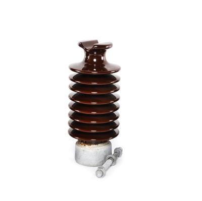 China Porcelain ANSI 57-5L Power Pole Insulator - 1143mm Creepage, 12.5KN Strength for Transmission Lines for sale