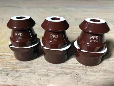 China DIN 1kV 250A Porcelain Transformer Bushing Brown Color OEM Available for sale