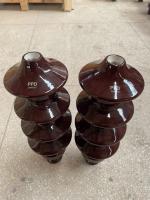 China 20NF250 Porcelain Electrical Insulators With Bright Brown Glazed Surface for sale