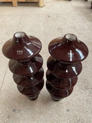 China 20NF250 Porcelain Electrical Insulators With Bright Brown Glazed Surface for sale
