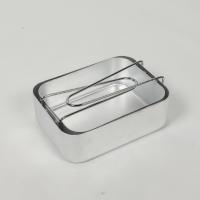 China Military Tactical Outdoor Gear Aluminum Mess Tin 2pcs Food Grade BPA Free for sale