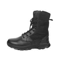 China Tactical outdoor gear Genuine Leather Tactical Black Boots 8