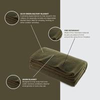 China Wholesale Soft 80% Wool Blanket Military Use Army Green for sale