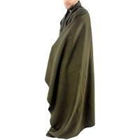 China Wholesale Soft 80% Wool Blanket Military Use Army Green for sale