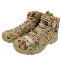 China Shock-Absorbent Combat Tactical Boots Durable Leather Flat Heel Ankle-High Shaft for sale