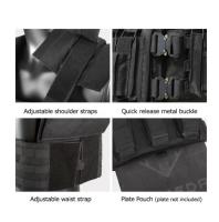 China Custom Tactical Vest Hunting Gear Plate Carrier Green Fully Protection Tactical Vest Outdoor Training for sale