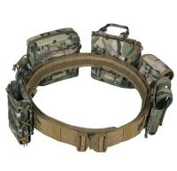 China Equipo Tactico Adjustable Molle Bag 6 Pieces Set Polyester Camouflage Tactical Waist Belt With Mag Pouches for sale
