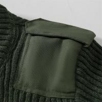 China Men Olive Green Knitted Autumn Winter Keep Warm Thickness Combat Sweater Outdoor Tactical Pullover for sale