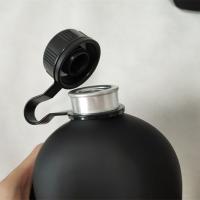 China Camping Training Students Water Bottle Aluminum Body With Rubber Coated Matte Finish With Pouch Bag Shoulder Stripes for sale