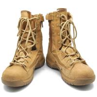 China High Shoes Lightweight Desert Waterproof Sport Rubber Combat Shoes Black Leather Tactical Boots For Men for sale