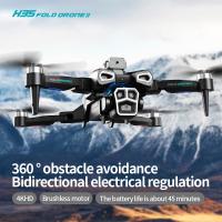 China Professional 4K HD ESC Dual Camera Mini Drone H35 Brushless Optical Flow WIFI Quadcopter Obstacle Avoidance Remote for sale