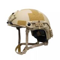 China FAST Ballistic Helmet NIJ IIIA Ballistic Protective Headgear Kevlar Tactical Large Size High Cut Khaki Helmet for sale