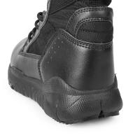 China Round Toe Slip Resistant Leather Combat Footwear Gear With Shock Absorbent Rubber Sole for sale