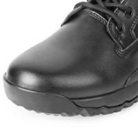China Round Toe Slip Resistant Leather Combat Footwear Gear With Shock Absorbent Rubber Sole for sale