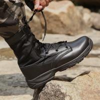 China Breathable Midcalf Combat Rubber Boots with Insulated Lining for Men for sale