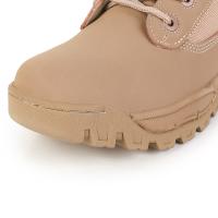 China Round Toe Slip Resistant Leather Combat Footwear Gear With Shock Absorbent Rubber Sole for sale