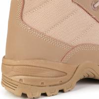 China Round Toe Slip Resistant Leather Combat Footwear Gear With Shock Absorbent Rubber Sole for sale