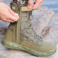 China Professional Combat Tactical Boots for Law Enforcement and Military made of leather cotton lining for sale