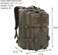 China Durably Built Tactical Bag with Quick Release Buckle and Adjustable Straps for sale