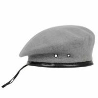 China Top Quality Tactical Adjustable Custom Woolen Beret With Silver Badge for sale