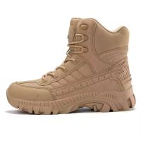 China Durable Outdoor Hiking Breathable Leather Botas Men Safety Camo Style Boots for Combat Training and Outdoor sports for sale