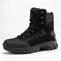 China Durable Outdoor Hiking Breathable Leather Botas Men Safety Camo Style Boots for Combat Training and Outdoor sports for sale