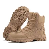 China Durable Outdoor Hiking Breathable Leather Botas Men Safety Camo Style Boots for Combat Training and Outdoor sports for sale