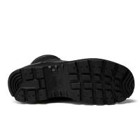 China Black Outdoor PU Rubber Outsole High Upper Shoes Tactical Leather Combat Boots for Men for sale