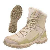 China Khaki Waterproof  Anti-slip Comfortable Tactical For Training Hiking Outdoor Training Boots For Men for sale