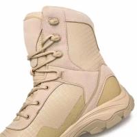 China Khaki Waterproof  Anti-slip Comfortable Tactical For Training Hiking Outdoor Training Boots For Men for sale