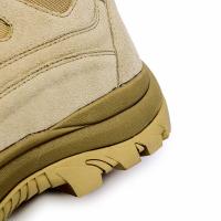China Men's Tan Color Steel Toe Safety Leather Comfortable Waterproof Anti-slip Hunting Boots for sale