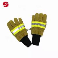 China Tactical Heat Resistant Firefighter Fireman Gloves Emergency Fire Rescue Safety Glove for sale