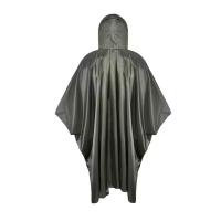 China Olive Green Breathable Polyester Poncho Raincoat for Outdoor Activities for sale