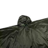 China Olive Green Breathable Polyester Poncho Raincoat for Outdoor Activities for sale