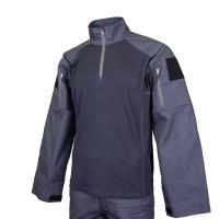 China Multi-pocket Zippered Tactical Suit in Dark Blue with Customized Logo for sale